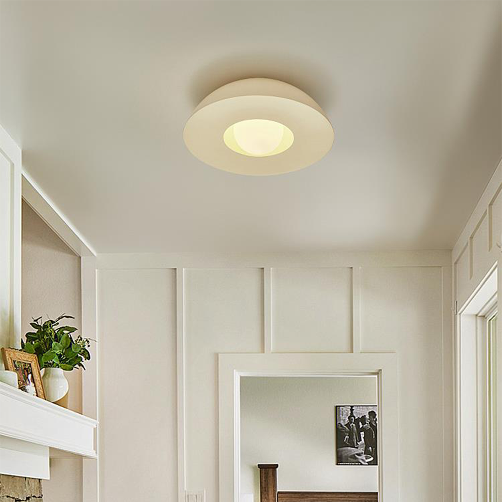 Homwarmy Ceiling Light Nordic Minimalist White Round Modern Ceiling ...