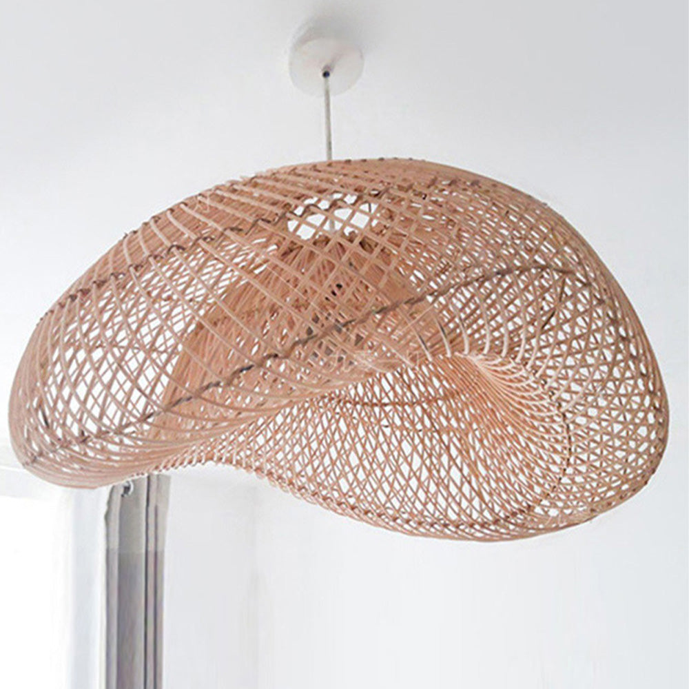 Homwarmy Rattan Pendant Light Wabi-Sabi Cloud Rattan Weaving Pendant ...