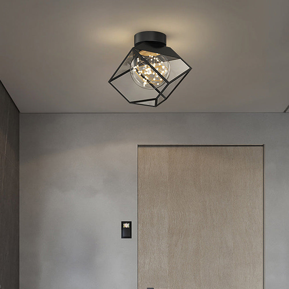 Homwarmy Ceiling Light Modern Clear Iron Square Frame Ceiling Light For ...