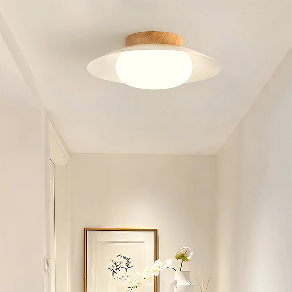 Homwarmy Semi Flush Mount Ceiling Light Scandinavian Round Disc Ceiling ...