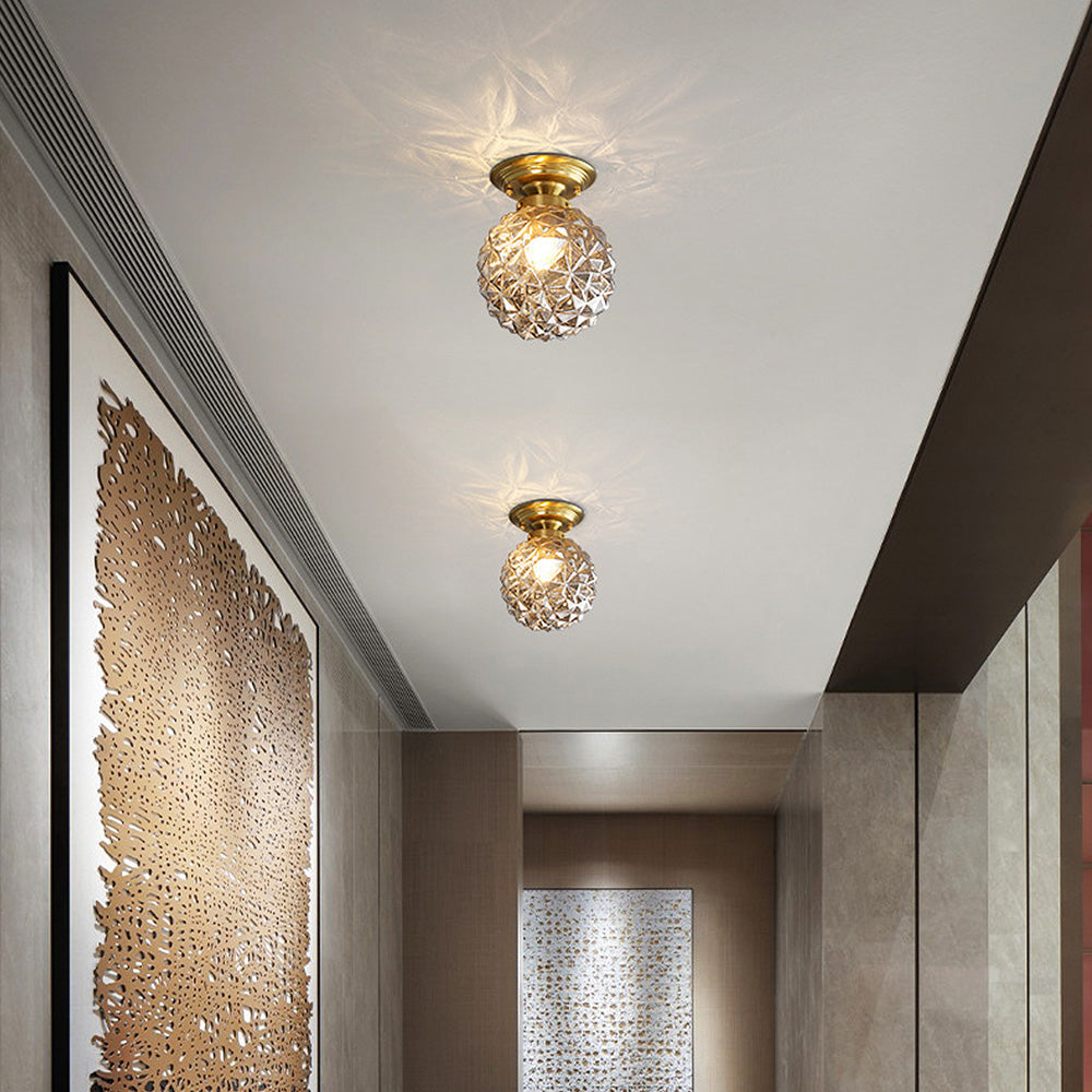 Homwarmy Luxury Fancy Clear Ball Flush Mount Ceiling Light For Hallway ...