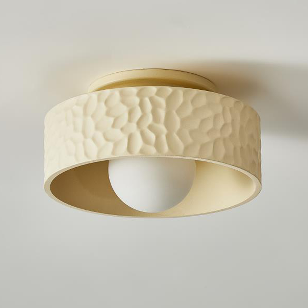 Homwarmy Ceiling Lamp Minimalist Round Polystyrene Beige Entrance ...